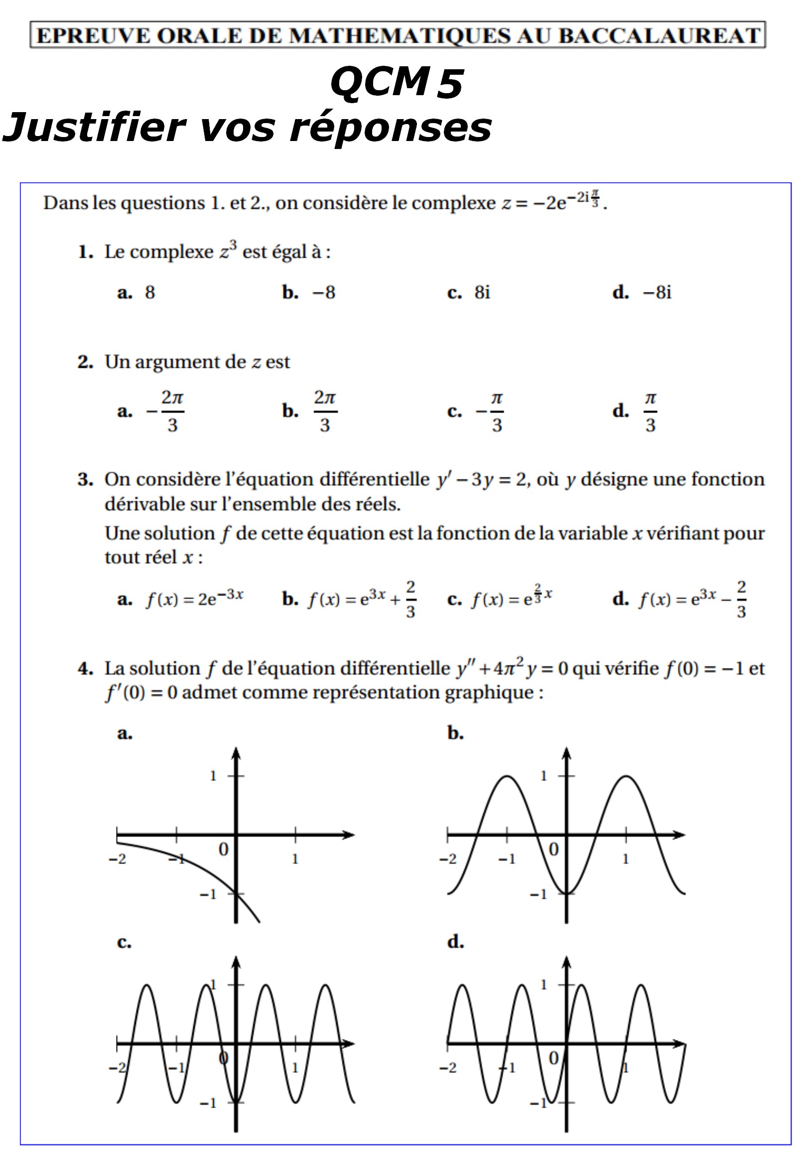 MathBox - Épreuve orale numéro 5 de mathématiques au bac sous forme de ...