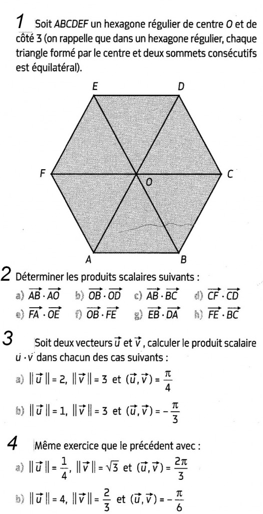 MathBox - Exercices: Calcul du produit scalaire